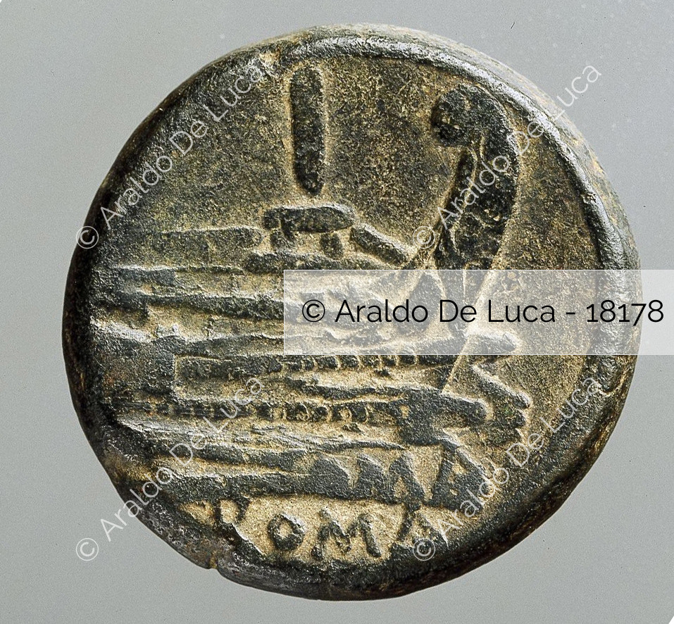 Prora di nave, Asse romano repubblicano, serie della prora - 18178